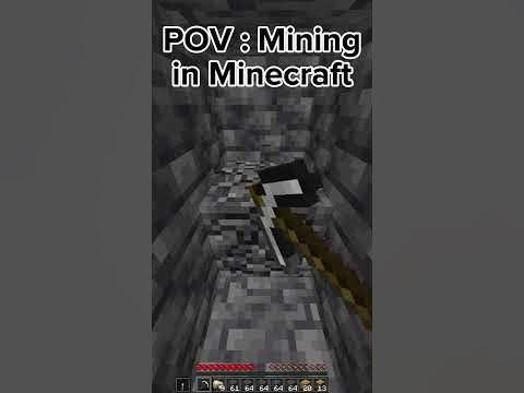 POV : Mining In Minecraft #minecraft #meme #memes - YouTube