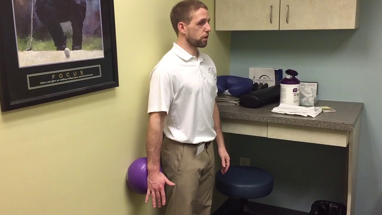 Shoulder Ext ball isometrics - YouTube