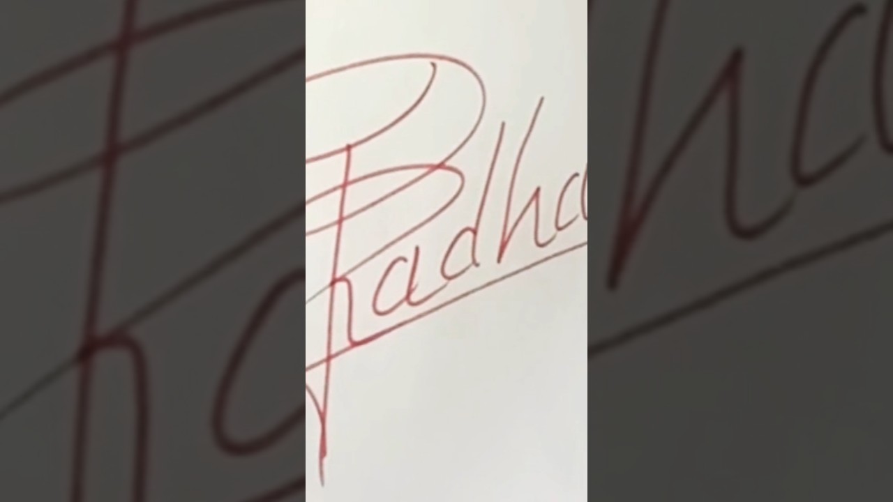 Radha name signature#shortvideo #radhe #signature - YouTube
