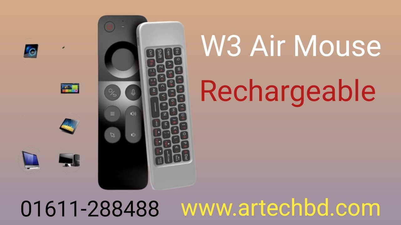 W3 Air Mouse With Voice BD | AR TECH BD | Bangla Unboxing Review | 2023 - YouTube