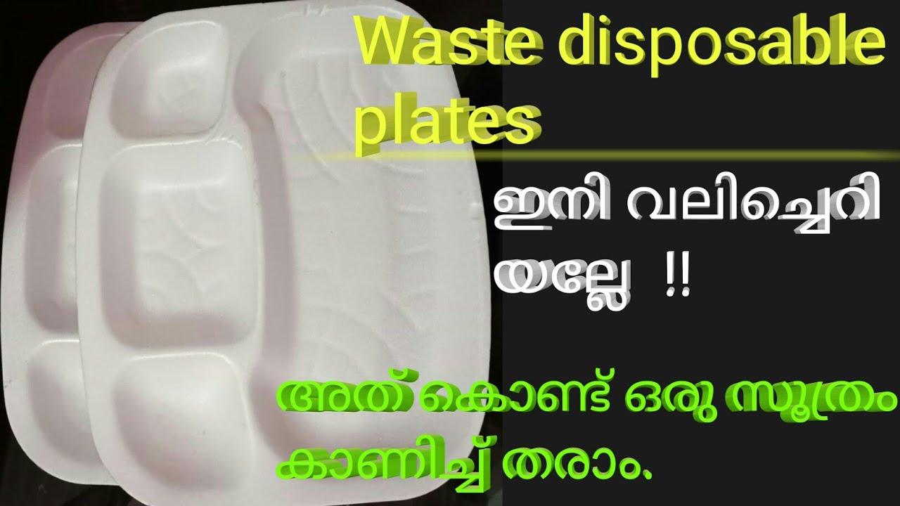 Reuse waste disposable plates |home decorating craft from waste ...
