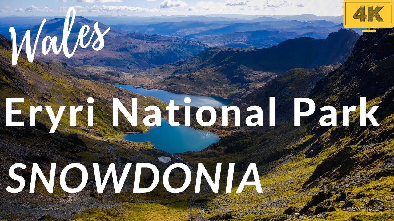 Flying Across Eryri National Park Snowdonia - Drone Footage 4k ...
