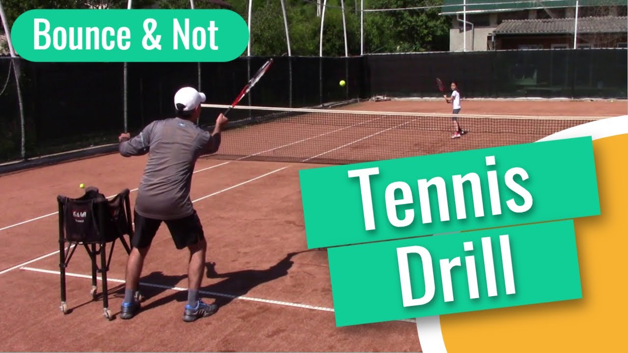 Cardio Tennis Drill: Bounce and No Bounce - Volley, Groundstroke - YouTube