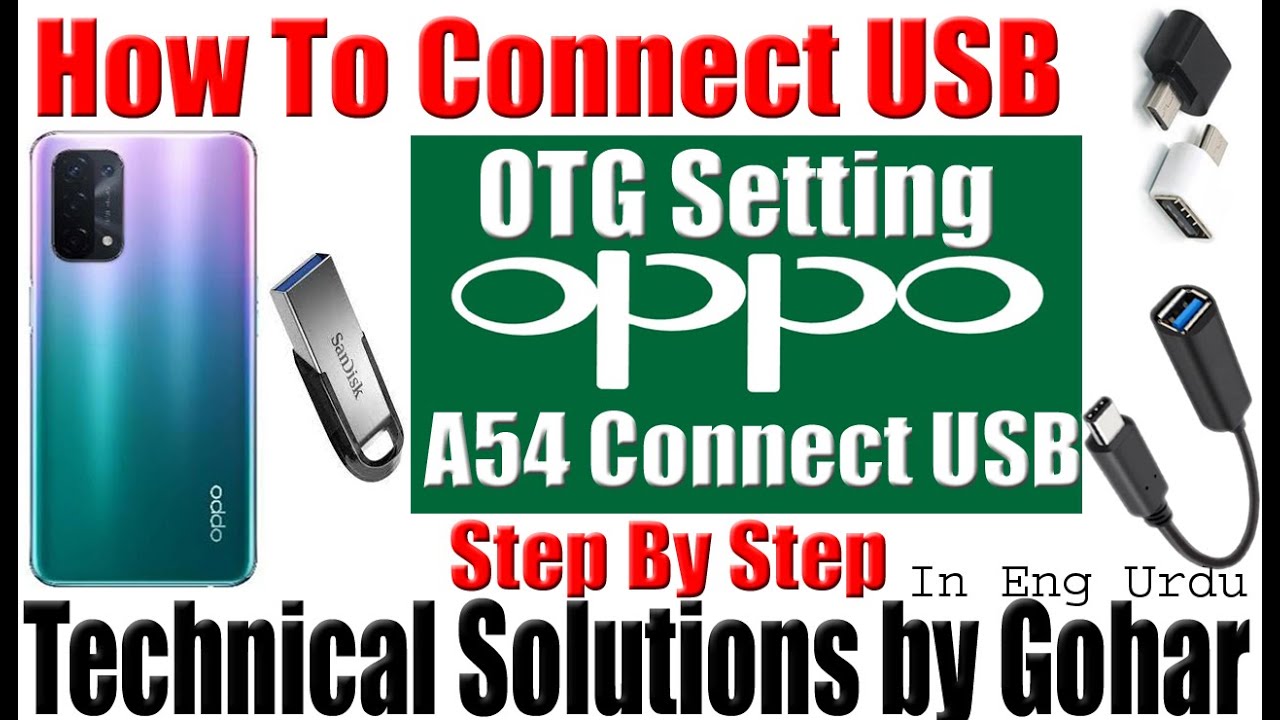Oppo A54 Connect USB | How To Connect OTG USB To Oppo Mobiles | Type C ...