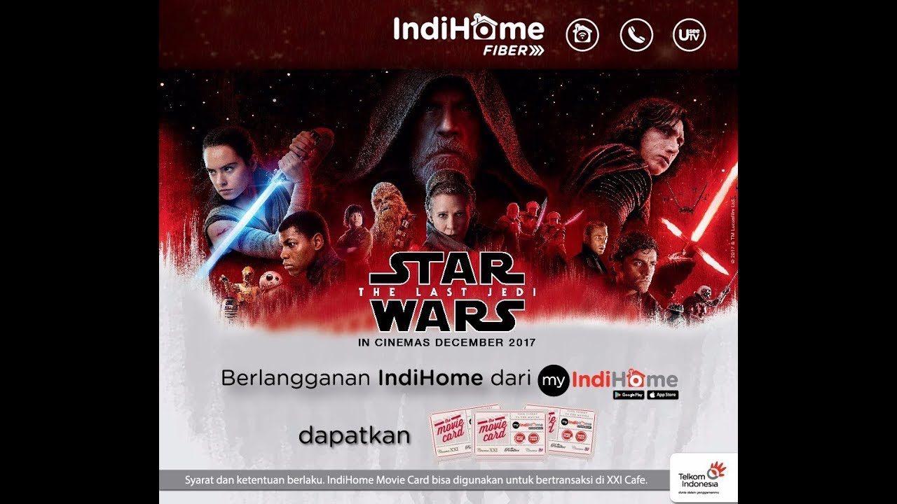 INDIHOME MOVIE CARD EDISI STAR WARS - YouTube