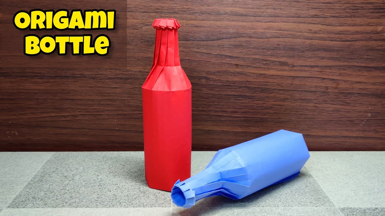 Origami Bottle | Origami tutorial | Paper craft - YouTube
