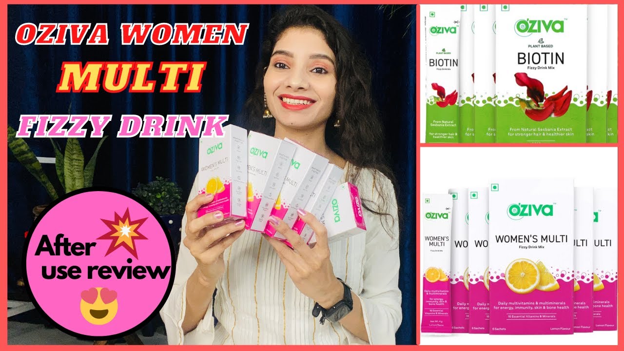 OZIVA Women's Multivitamins Fizzy Drink Biotin For Better Hair, Skin ...