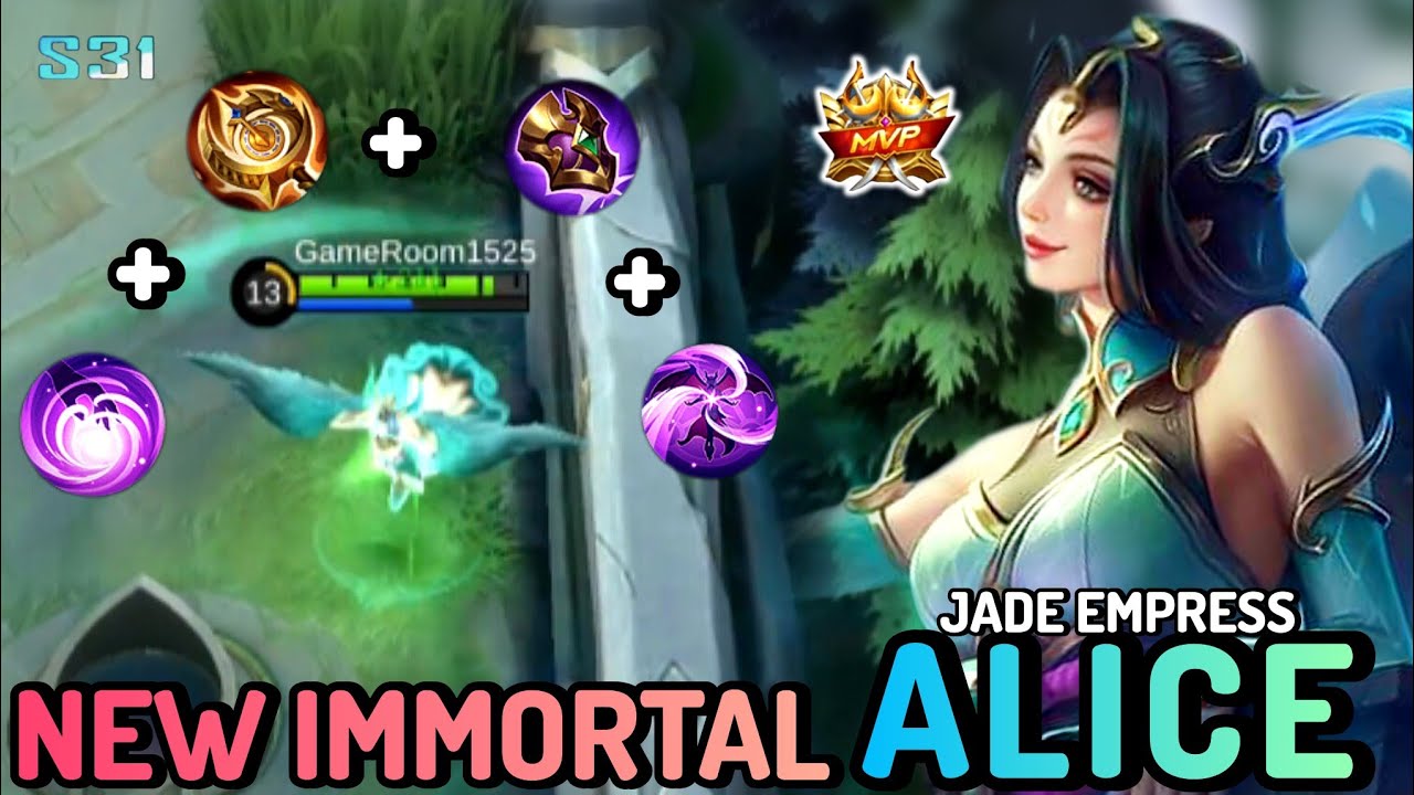 ALICE REVAMP IMMORTAL BEST BUILD AND EMBLEM 2023 - MOBILE LEGENDS - YouTube