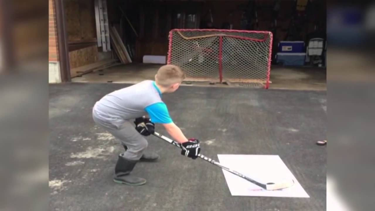 Hockey Slapshot Breaks Window - YouTube