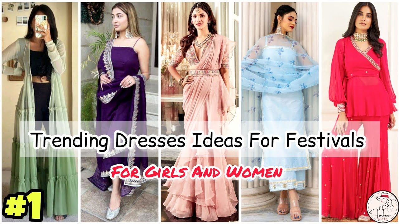 Trendy Dresses for *FESTIVAL* 😍 Fancy dresses/Festive dresses for girls ...