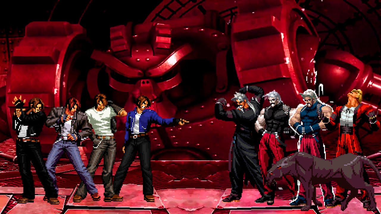 kof mugen Kyo kusanagi Team vs Rugal Bernstein Team - YouTube