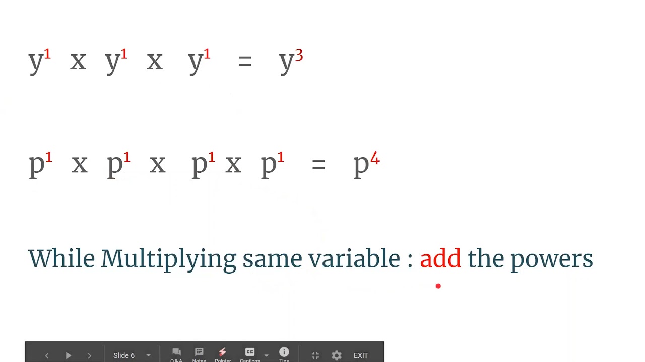 Multiplication of Algebraic expressions - YouTube