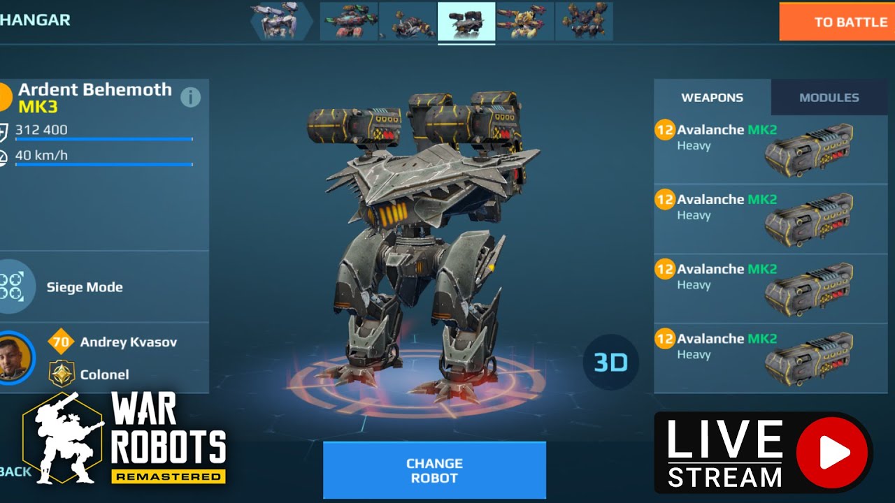 War Robots Ardent Behemoth Avalanche Update 8.7 Is It Still Good? # ...
