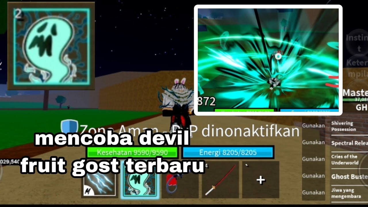 mencoba devil fruit GHOST UPDATE terbaru di BLOX FRUIT 💀🔥🧟‍♂️ - YouTube
