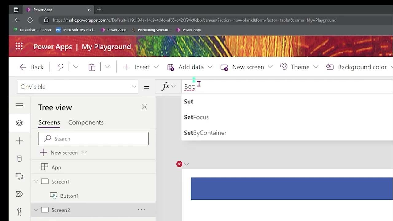 Power Apps: hide and see components - YouTube