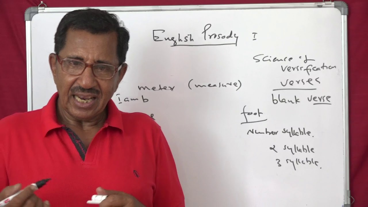 Lecture No. 1 ( 793 ) by Prof. Thomas Mathew. English Prosody. - YouTube