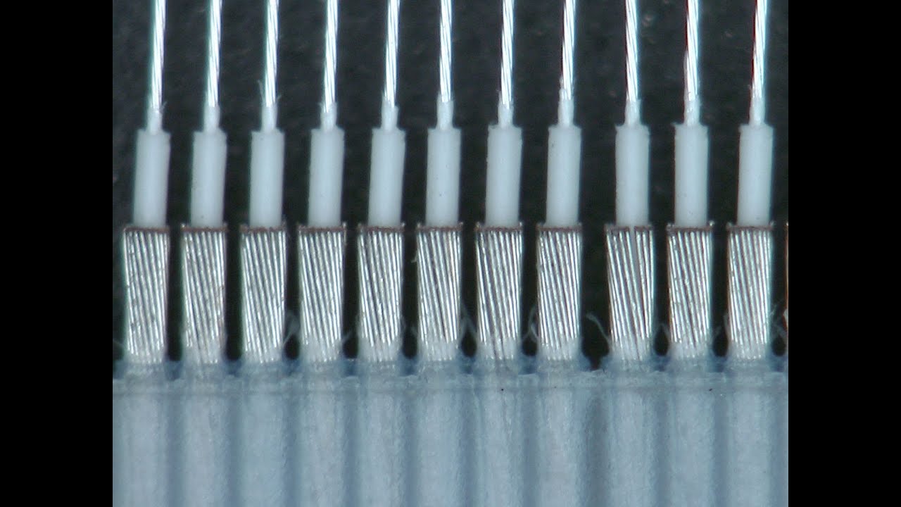 FBC Laser Cable Harness Process AWG44 - YouTube