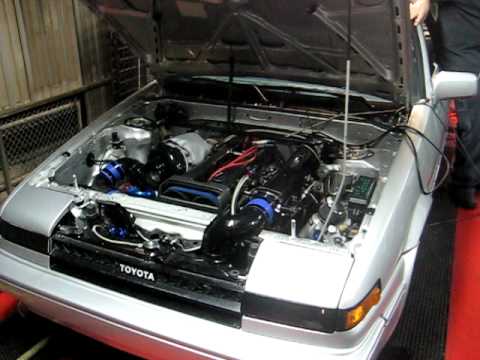 AE86 1JZ JC Performance Dyno 600whp stock internal - YouTube