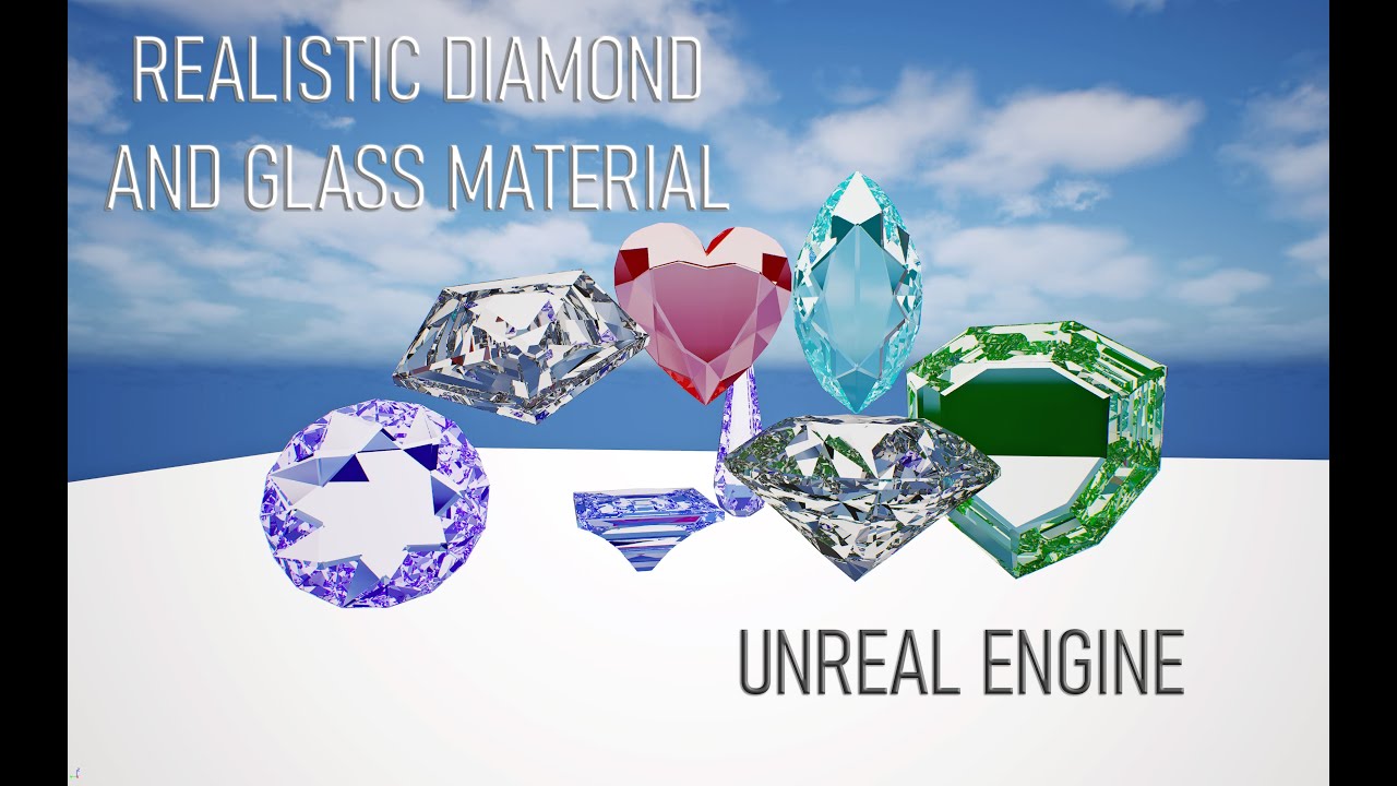 how to create realistic gem and glass material in unreal engine - YouTube