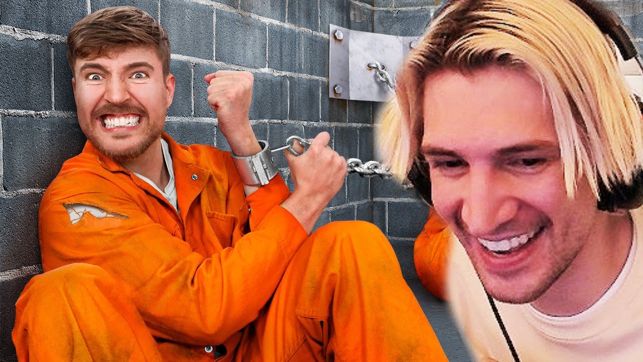 Survive 100 Days Trapped, Win $500,000 | xQc Reacts to MrBeast - YouTube