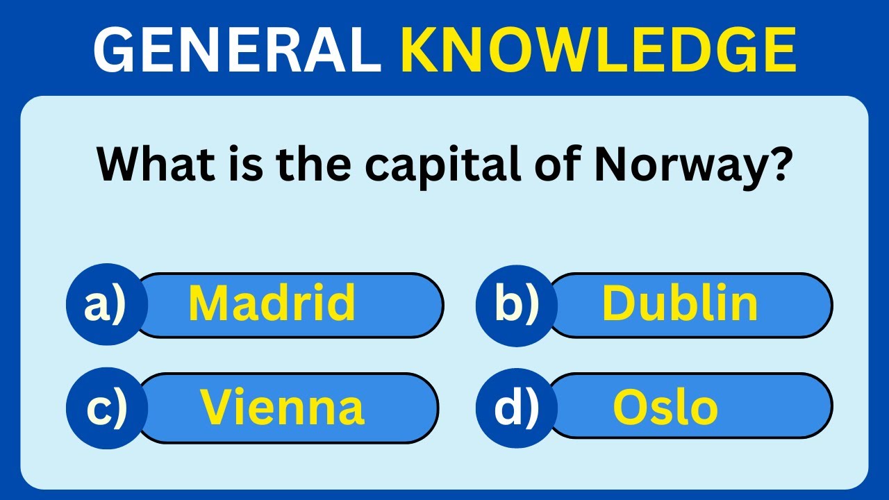 General knowledge Quiz Trivia 🧠| Can You Answer All 20 Questions ...