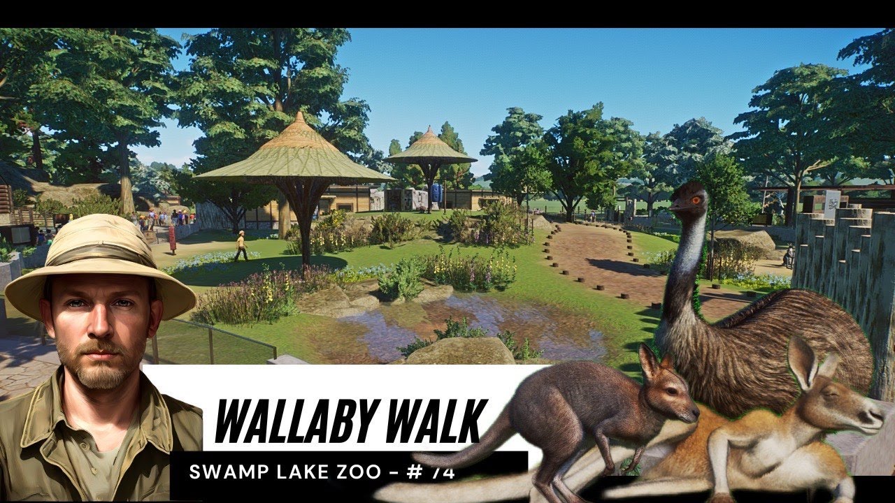 Swamp Lake Zoo Ep. 74 | Wallaby Walk | Speed Build | Planet Zoo - YouTube