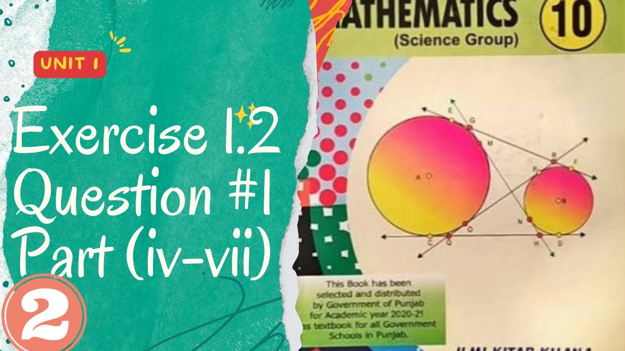10th Mathematics Unit 1 Quadratic Equations Exercise 1.2 Question No. 1 ...