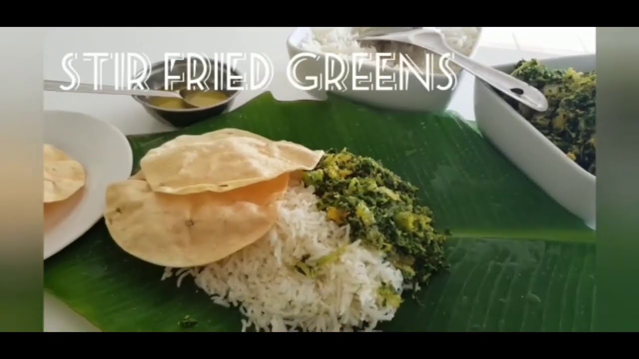 Stir fried Murunga and Amaranth greens.முளைக்கீரை சுண்டல்(பொரியல்-வறை ...