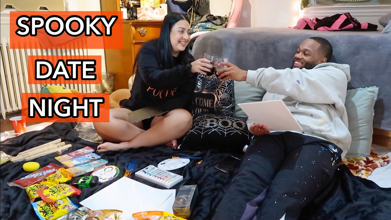 OUR SPOOKY DATE NIGHT AT HOME | HAPPY HALLOWEEN! - YouTube