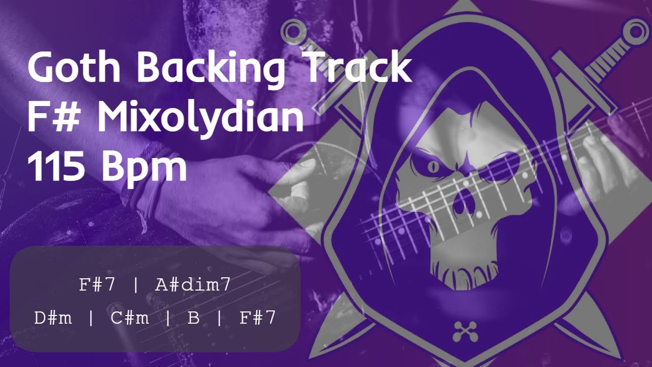 Goth Backing Track for Guitar in F# Mixolydian - YouTube