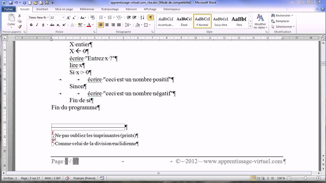 Exercice Word: Tp numéro 4 - YouTube