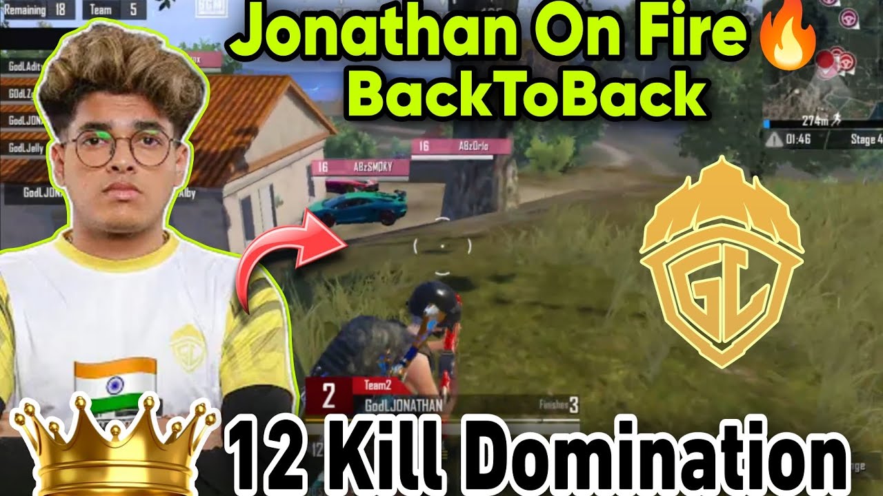 Jonathan On Fire 🔥 Godlike 12 Kill Domination 😯 Godlike Easy Squad ...