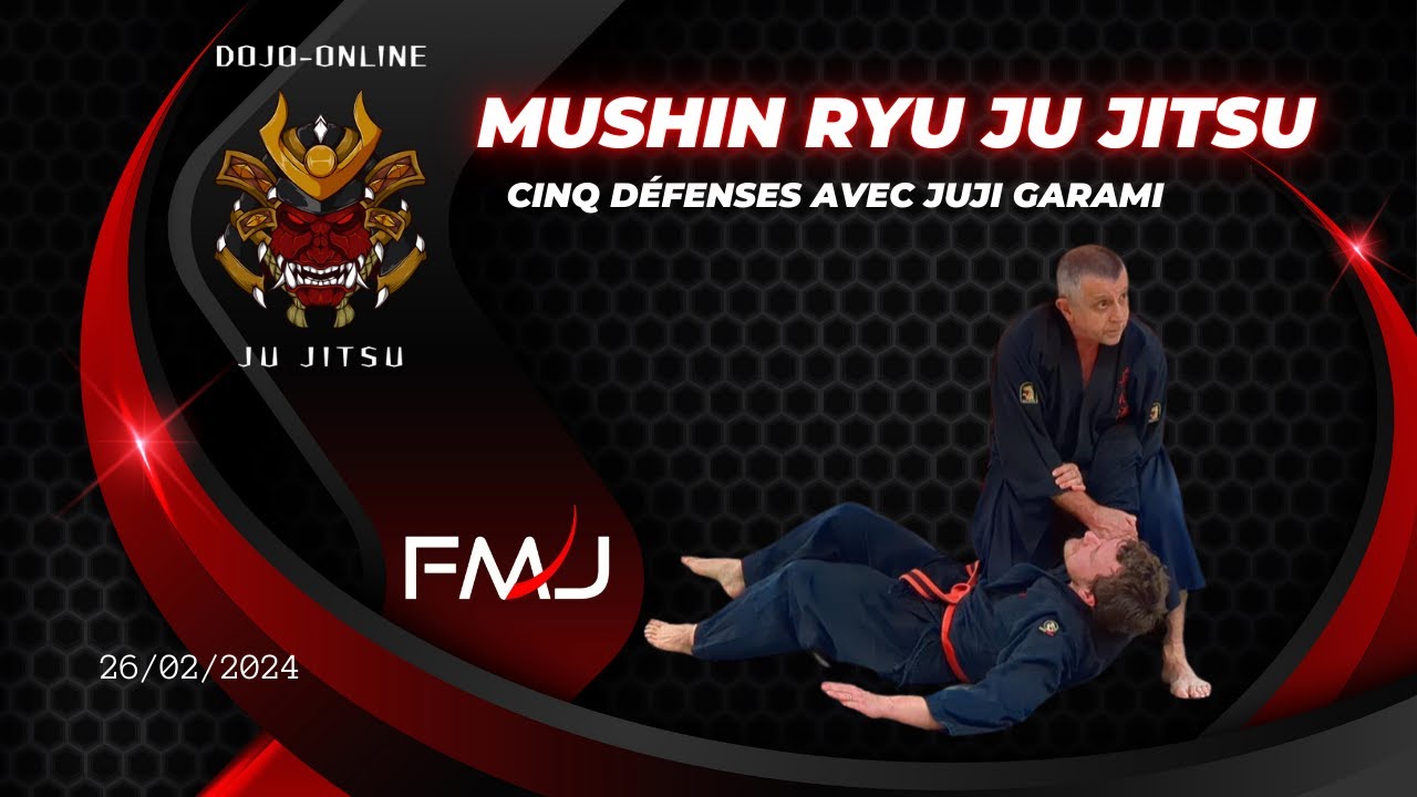 Mushin ryu ju jitsu, cinq techniques de défenses avec juji garami - YouTube