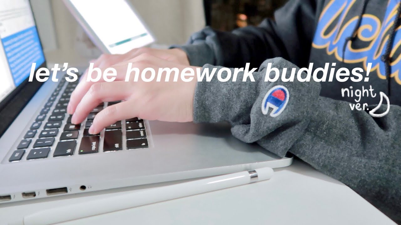 1 hr real time write an essay with me at late night 🌙 (no music, bg ...