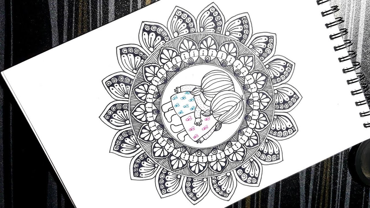 How to draw mandala art | Friendship Day Special Mandala Art | Easy ...