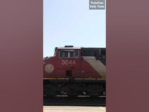 #shorts Mixed Freight Train CN M385 CN 3907 & CN 3844 Locomotives Sarnia Ontario #trains - YouTube