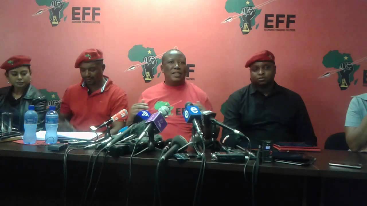 EFF: Zuma must explain Nene's removal - YouTube