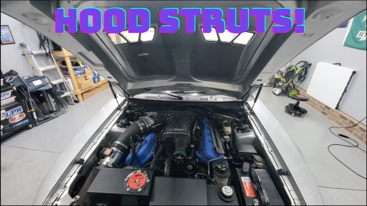 Installing Hood Struts on 03 Cobra - YouTube