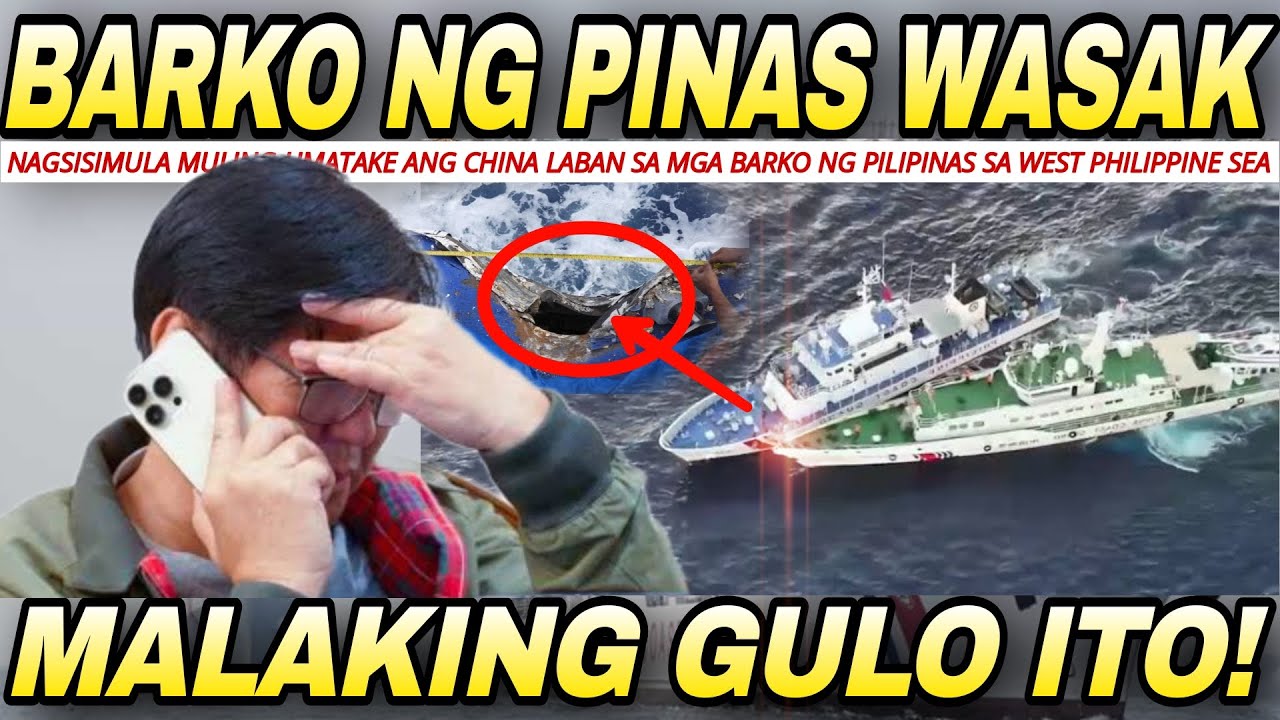 ACTUAL FOOTAGE! BARKO ng PILIPINAS na BUTAS at WASAK matapos BANGGAIN ...