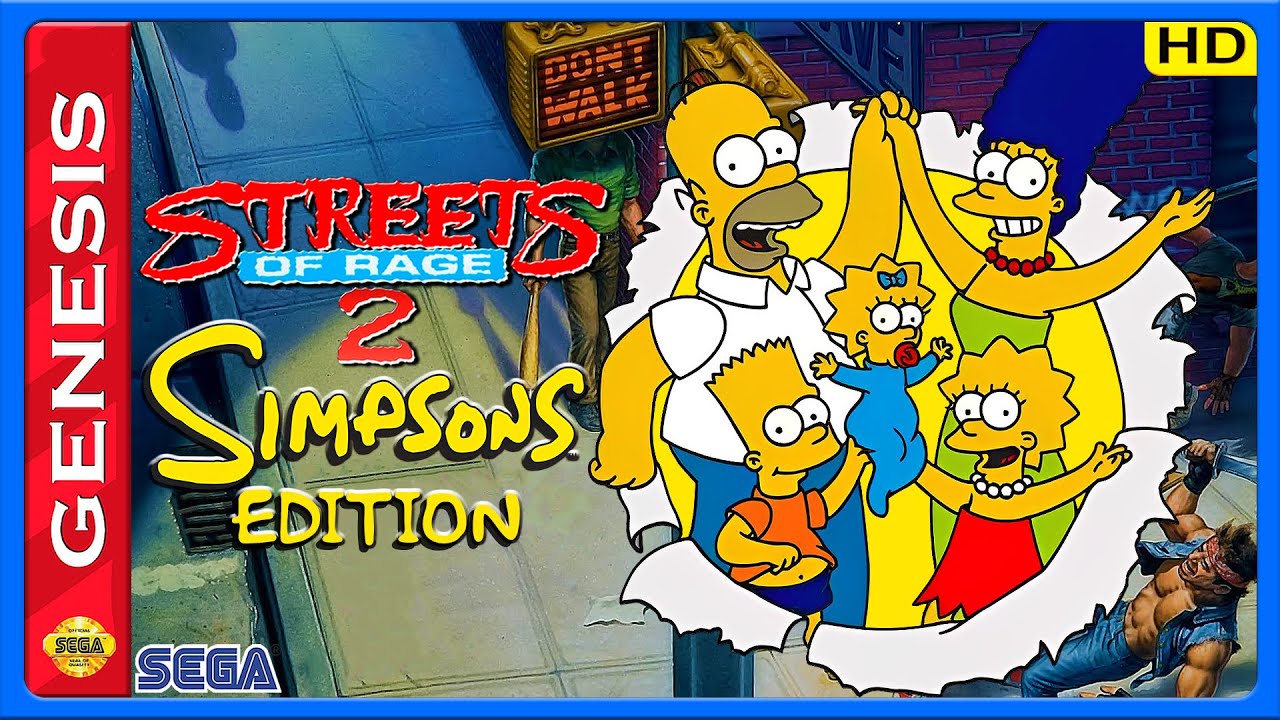 Streets of Rage 2: Simpsons Edition (Sega Genesis) - Gameplay with Bart ...