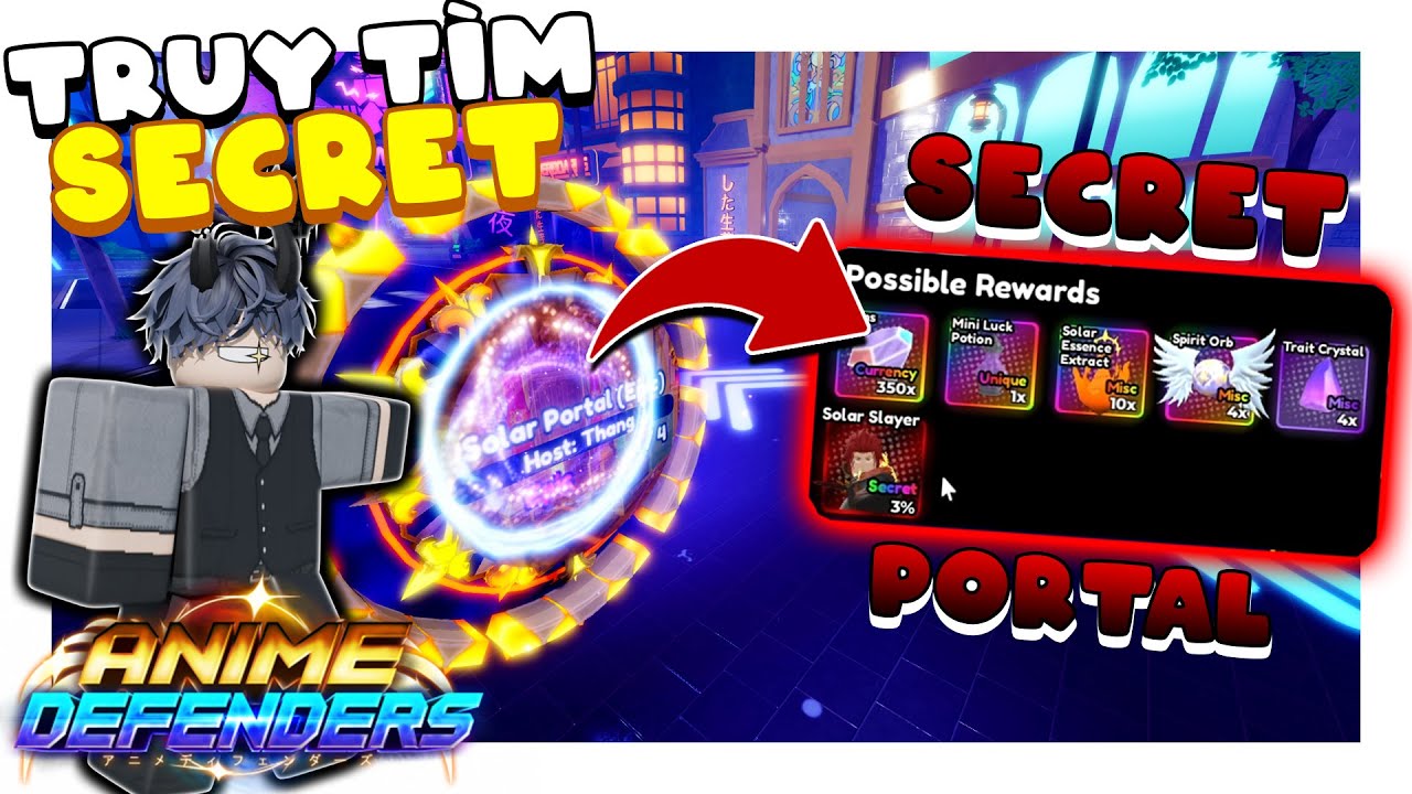 THỬ THÁCH TÌM CỔNG SECRET ANIME DEFENDERS - YouTube
