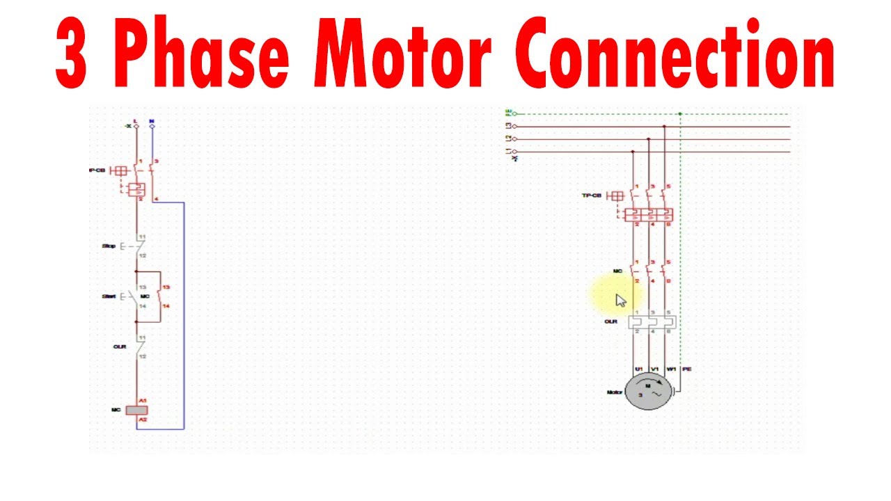 3 Phase Motor DOL Starter Connection | how to 3 phase motor connection ...