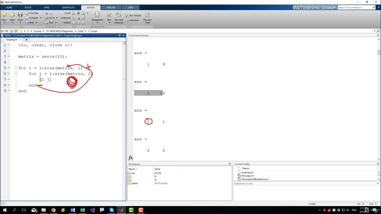 74. Nested For Loops - Essential for Working with Matrices - YouTube