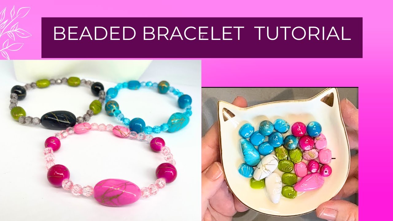 DIY Beaded Bracelet Tutorial. Making Bracelets. - YouTube