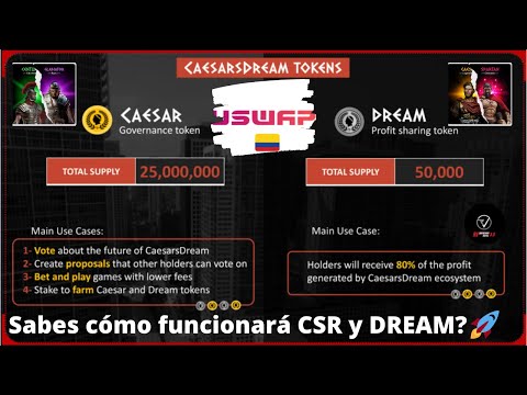 Token #CAESAR CSR, próximo IDO en USWAP 😍🚀🤑 Sabes lo que tiene de especial este token y DRAEM Token?
