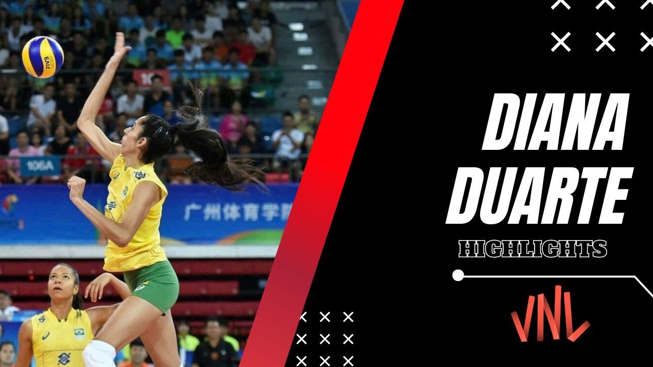Diana Duarte HIGHLIGHTS | Brazil 🆚 USA | Women's VNL 2024 - YouTube