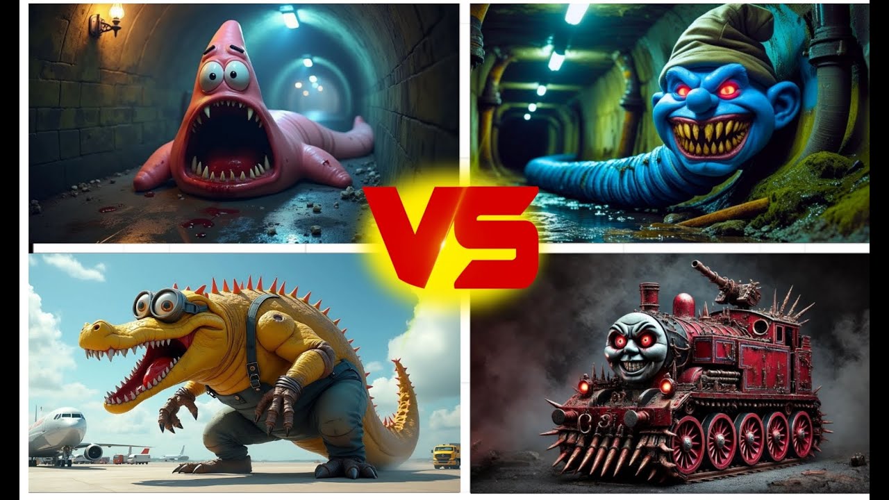 Patrick EXE 🆚 Smurf Worm EXE 🆚 Thomas Train EXE 🆚Croco Minion Exe ...