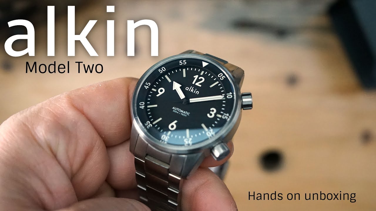 Alkin Model Two Automatic 300m Compressor Style Dive Watch Miyota 9039 ...