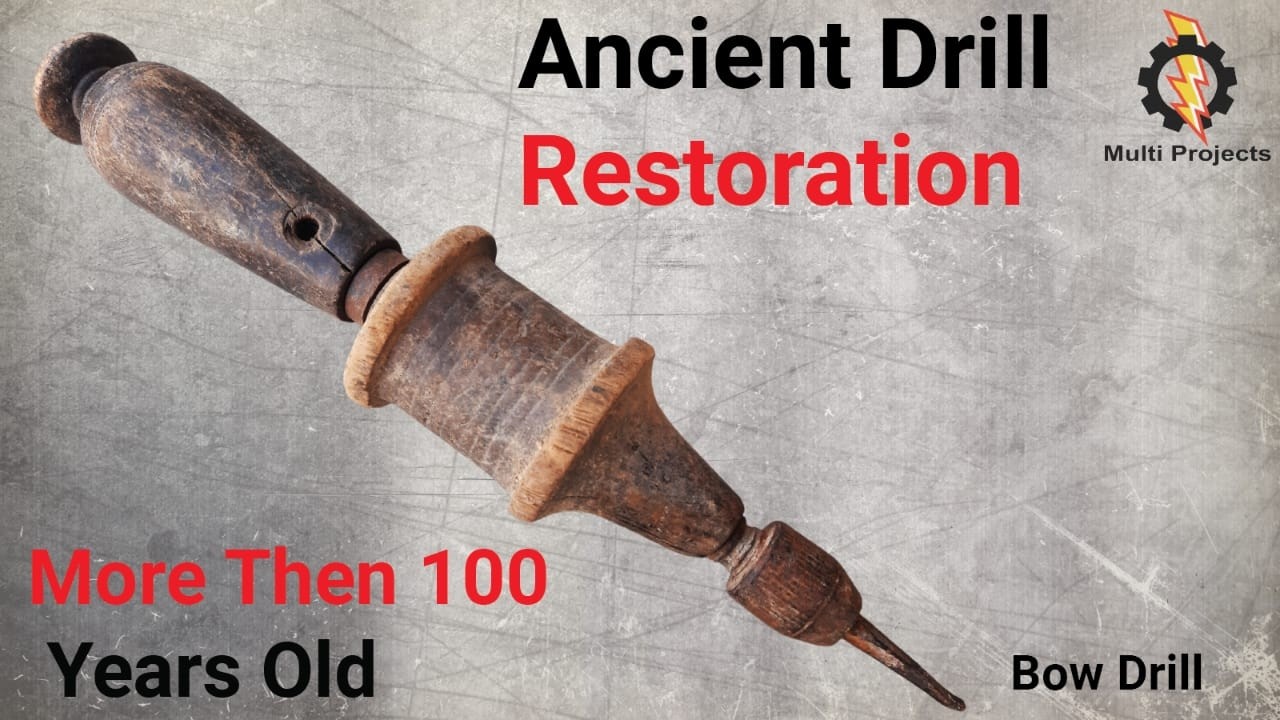 Ancient Drill Restoration | Antique Drilling Tool Restoration - YouTube