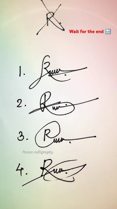 How to write signature letter R ? ♥️😱 #signature #calligraphy #shorts # ...